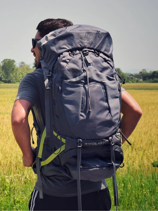 OSPREY | Bags | Osprey Atmos Ag 65 Backpack In Grey With Lime Accents ...